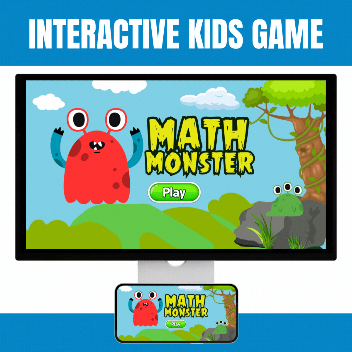 Math Monster Digital Kids Game – The Bea & Charlie Paper Shop