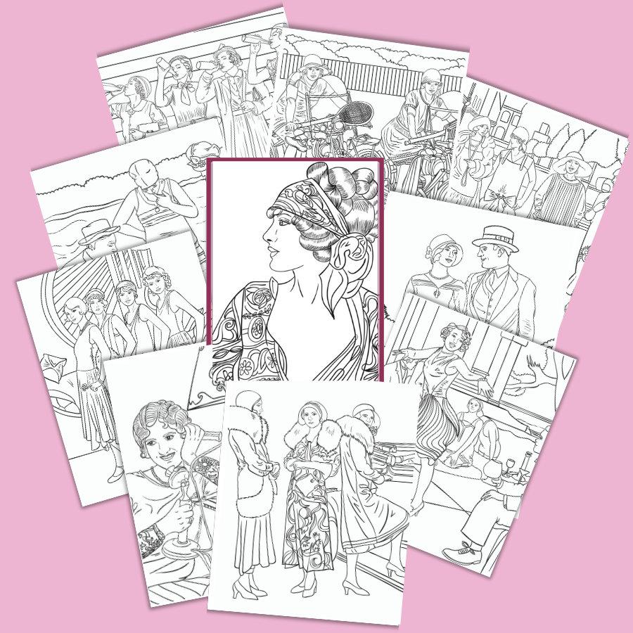 roaring twenties coloring pages